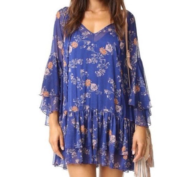 Free People | Dresses | Free People Long Sleeve Sunsetter Semi Sheer ...